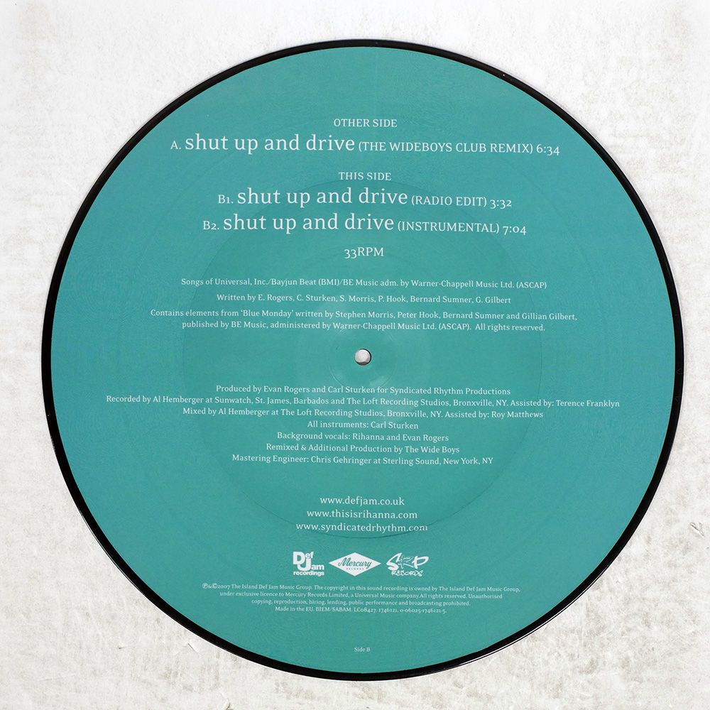 ヨーロッパ盤 RIHANNA/SHUT UP AND DRIVE/DEF JAM RECORDINGS 174612 12 - メルカリ