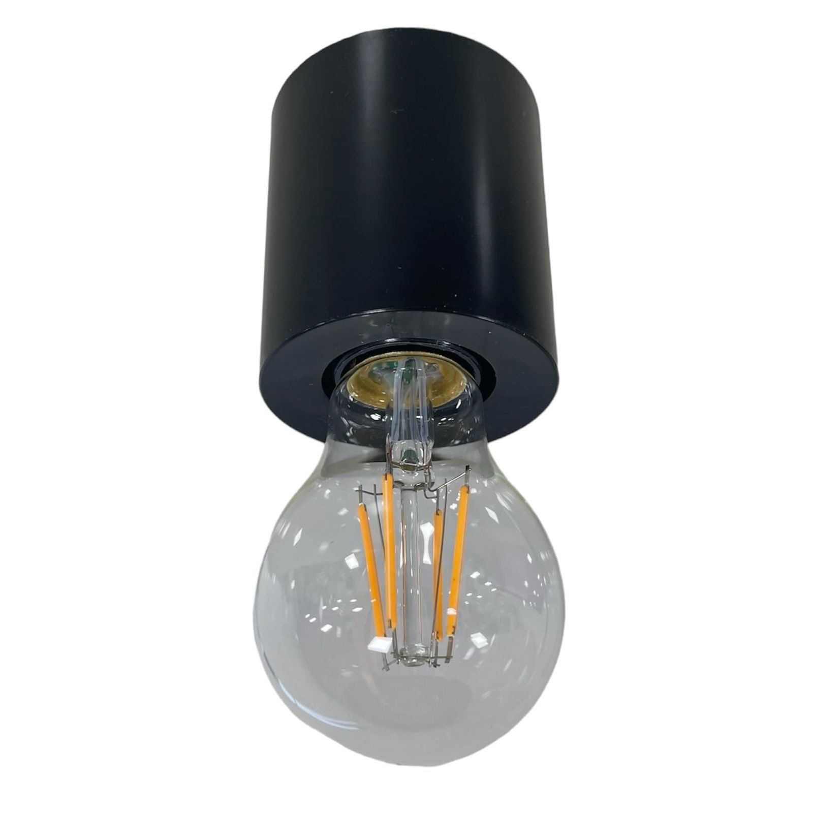 【数量限定】電気工事必要 天井付・壁付兼用 ブラック 白熱灯25W相当 Ra83 2200K キャンドル色 280lm 2.5W（E26） DCL-41807Y LEDフィラメント電球 ランプ ...