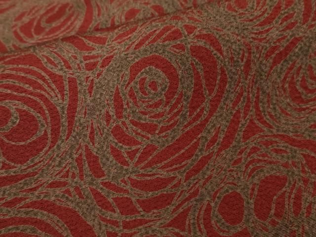 平和屋本店□希少 着物デザイナー 紫藤尚世 訪問着 片身替わり 鬼しぼ