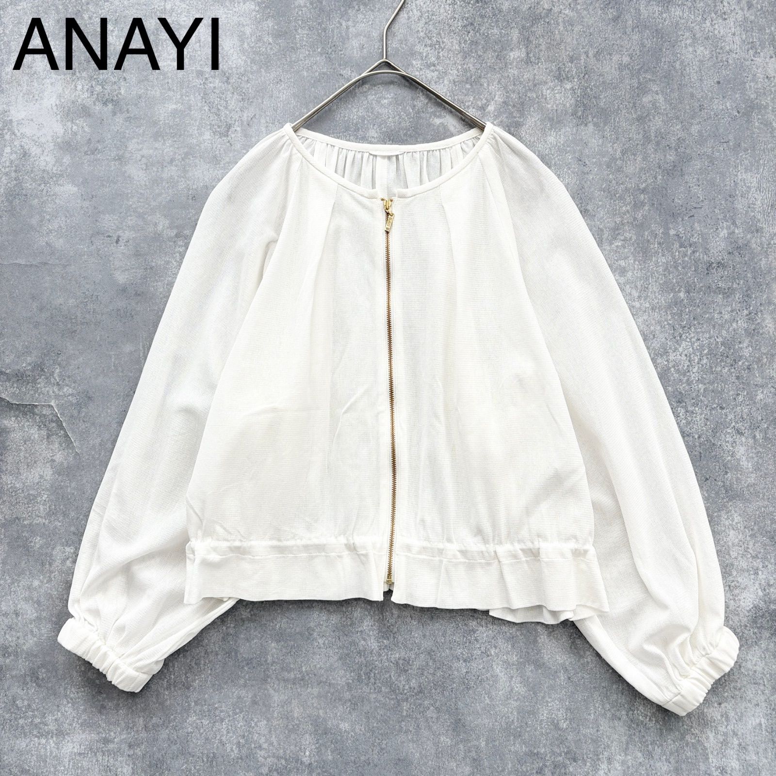 yB91 ANAYI コットンポリメッシュブルゾン 2023SS アナイ 長袖 ジップアップジャケット - メルカリ