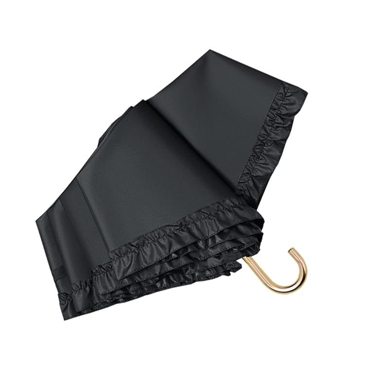 日傘 折りたたみ傘 超軽量 174g/194g UVカット 遮光 遮熱 日傘兼用雨傘 大人可愛い 上品 通勤 通学 レディース 母の日 プレゼント 携帯便利 (フリルーブラック) 1 - メルカリ