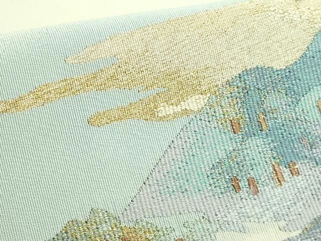 平和屋本店□極上 西陣 小川英謹製 爪掻き本綴れ 八寸名古屋帯 京天の