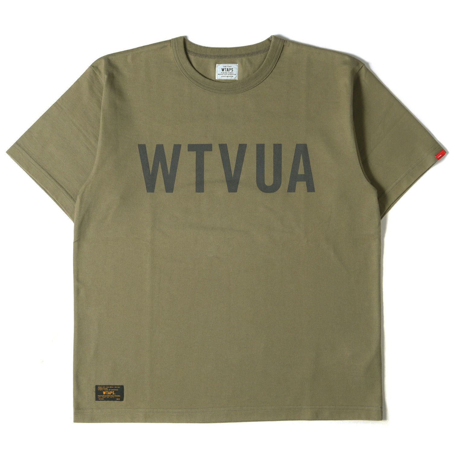 WTAPS ダブルタップス Tシャツ リフレクター WTVUAロゴ ヘビー クルーネックTシャツ HELLWEEK SS : WTVUA / TEE 17SS オリーブドラブ M トップス ...