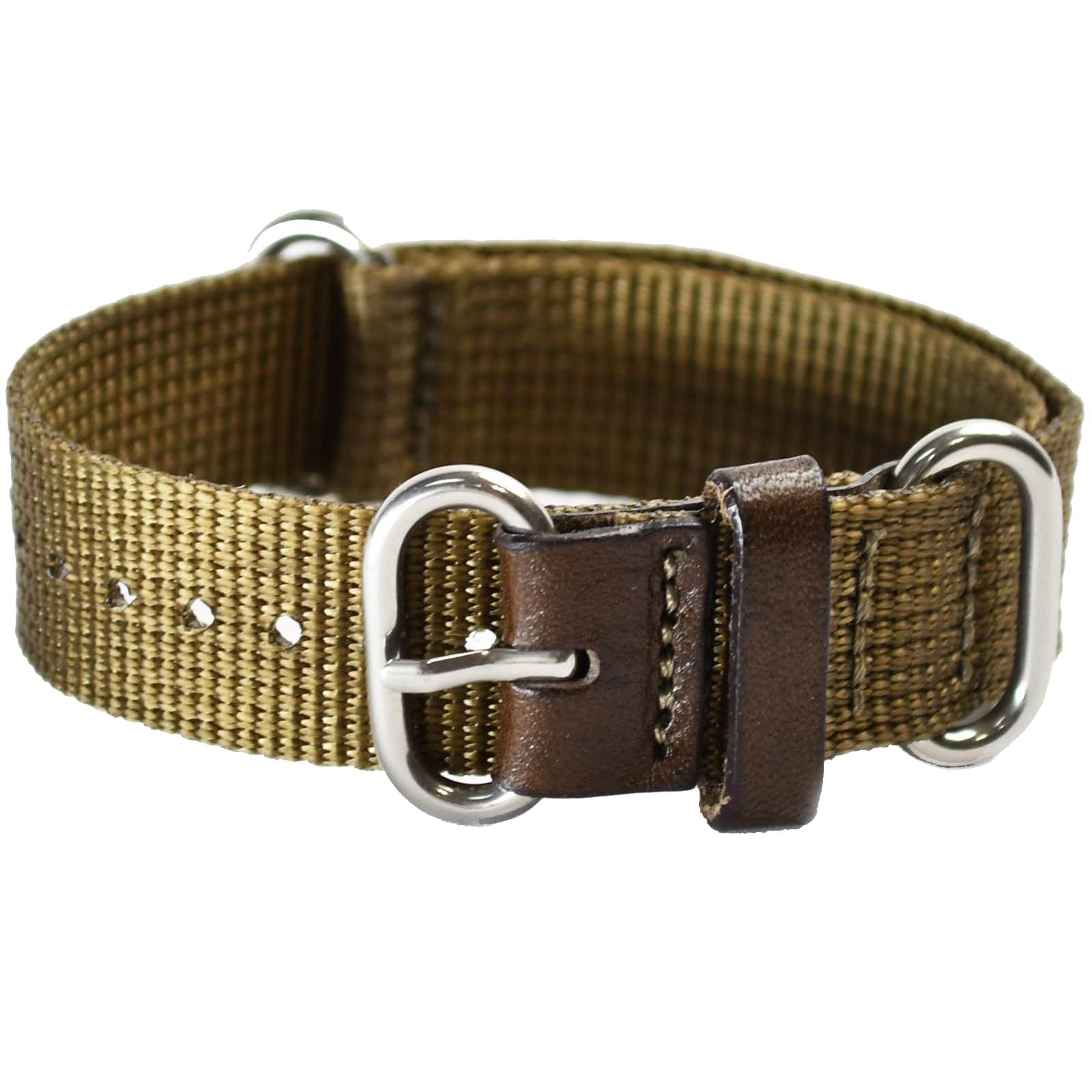 atelierCODEL nato ベルト 職人が最高の付け心地を追求 腕時計 バンド ミリタリー ナイロン 革 時計 (ラグ幅21mm/22mm, カーキオリーブ) [カーキオリーブ ...