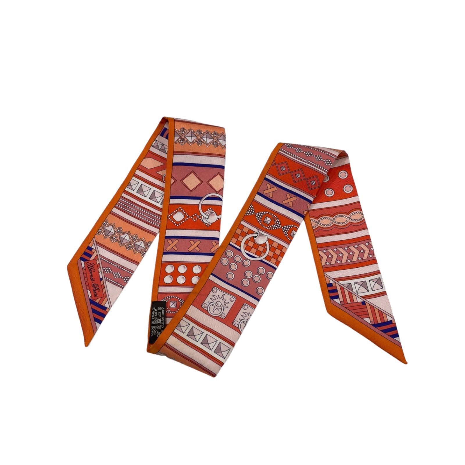 HERMES Twilly エルメス ツイリー シルク100％ スカーフ ac0058 - メルカリ