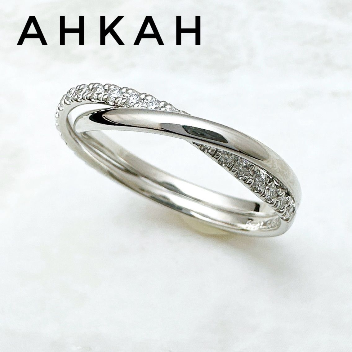 美品🌟AHKAH トゥーオブアス パヴェ ダイヤモンド 0.15ct プラチナ リング 約14号 U - メルカリ