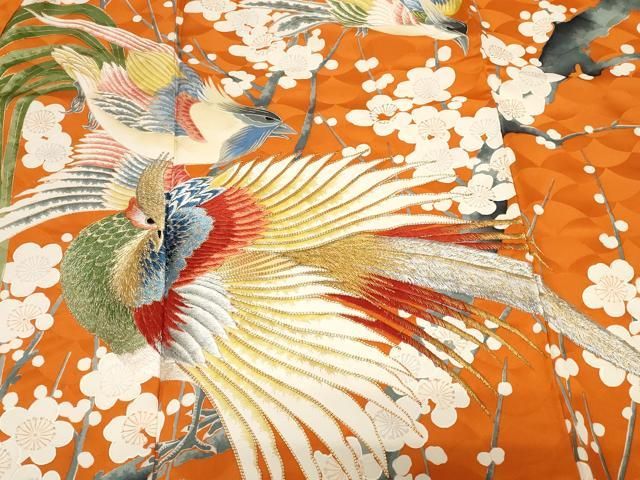 平和屋着物○豪華振袖 駒刺繍 舞蝶枝蕾文 金彩 正絹 逸品
