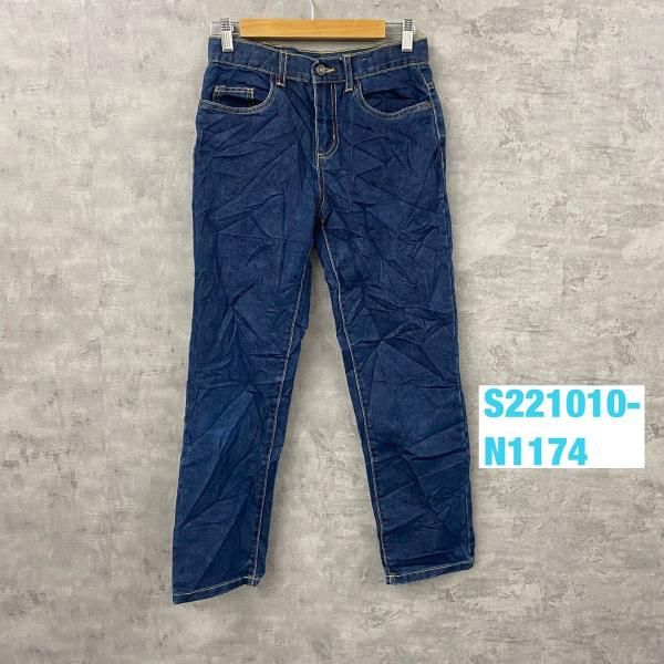 【中古】SURPLUS インディゴブルー ジップフライ デニムジーンズパンツ レディース 12 実寸W28in USA 海外輸入 古着 ...