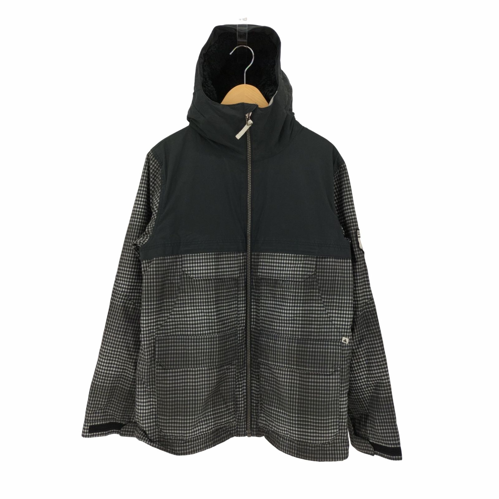 バートン BURTON DRYRIDE チェック柄 フード裏ボア 中綿ジャケット スノーボード マウンテンパーカー メンズ import：M ...