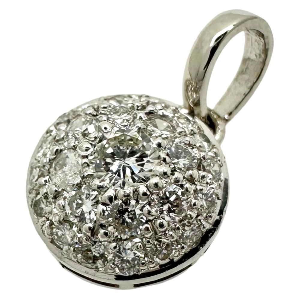 ペンダントトップ K18WG ダイヤモンド - メルカリ