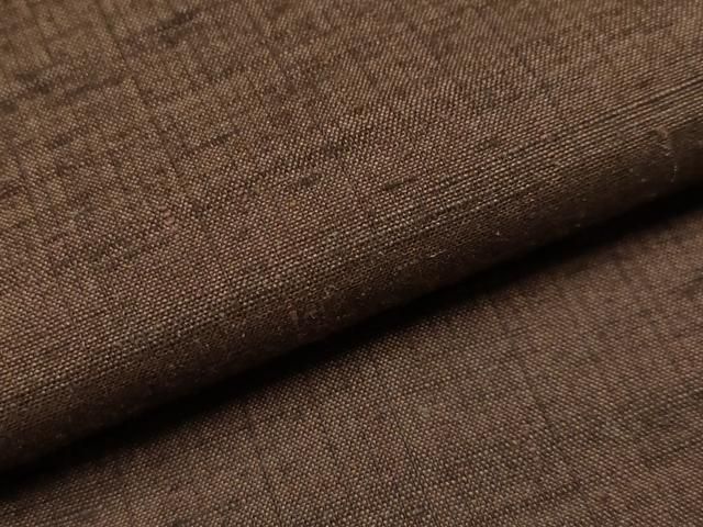 平和屋着物□極上 男性 紬 アンサンブル 色無地 黒茶色地 逸品