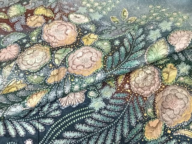 平和屋着物○訪問着 辻が花 暈し染め 金彩 正絹 逸品 AAAU0344np