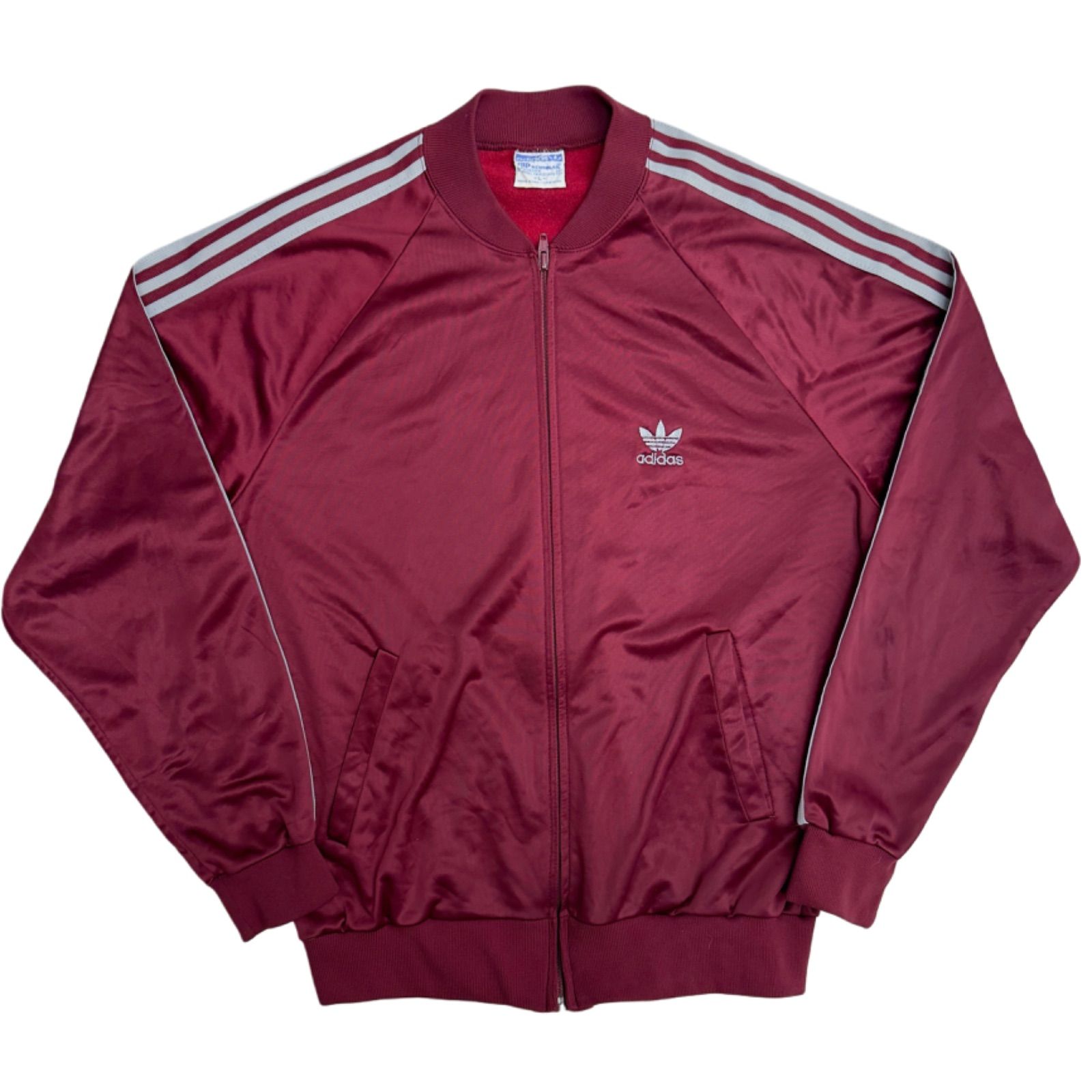 ビンテージ 70s ATP KEYROLAN アディダス トラックジャケット Lサイズ USA製 adidas ATP KEYROLAN ジャージ スポーツウェア ワインレッド エンジ ...