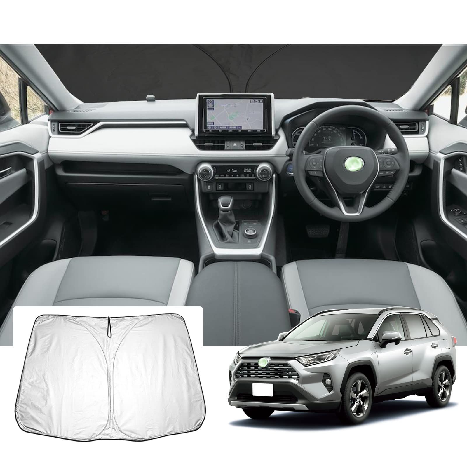 【GAFAT】rav4 サンシェード トヨタ ラヴフォー MXAA54/AXAH54/MXAA52/AXAH52/AXAP54型 SUV 5代目 2019年～現行 新型 専用 RAV4 PHV ...