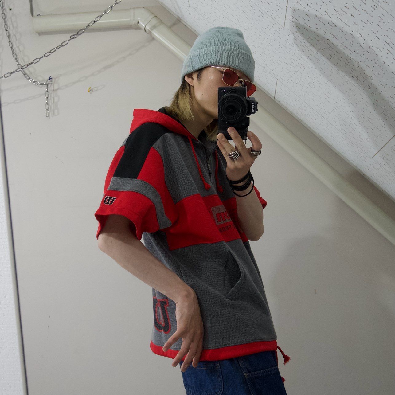 90s Wilson Hit Union Half Zip S/S Hoodie 90年代 ウィルソン 90s Wilson Hit Union Half Zip S/S Hoodie 90年代 ウィルソン