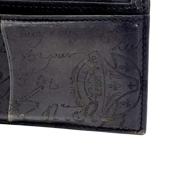 【ABランク】 ベルルッティ Berluti レザコア マキシ スクリットー ロング ジップ カードホルダー ヴェネチアレザー C12OBP カードケース ブラック 正規品 中古 mbn01011 ベルルッティ Berluti レザコア マキシ スクリットー ロング ジップ