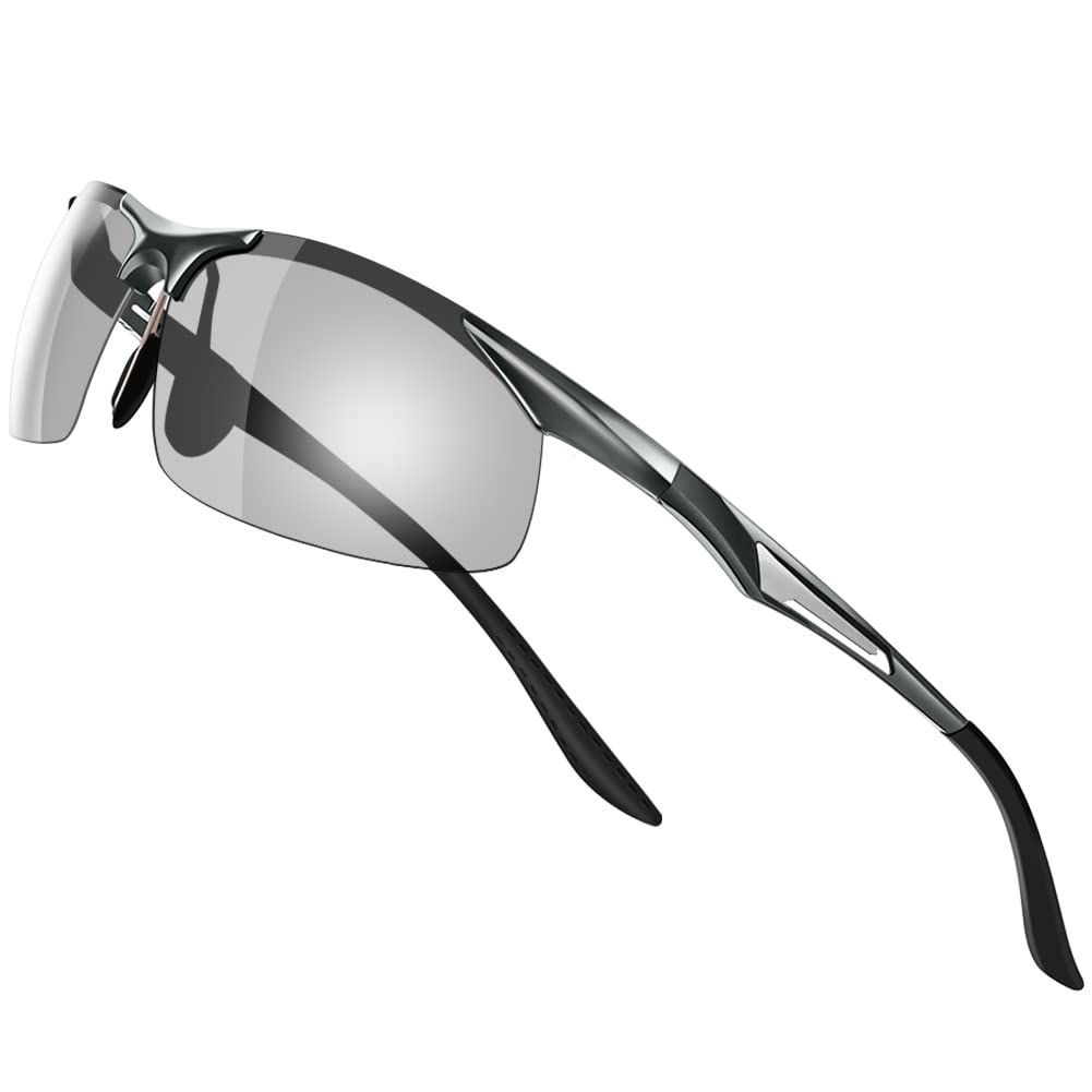 【色: 変色調光】Glazata 偏光スポーツサングラス 偏光グラス UV400 - レモンショップ - メルカリ