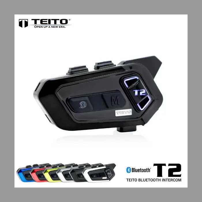 【訳あり】【TEITO】 バイク用 デュアルチップインカム T2 日本語音声 音楽共有 グループ通話 ブルートゥース5.0 防水 インターコム ツーリング - メルカリ