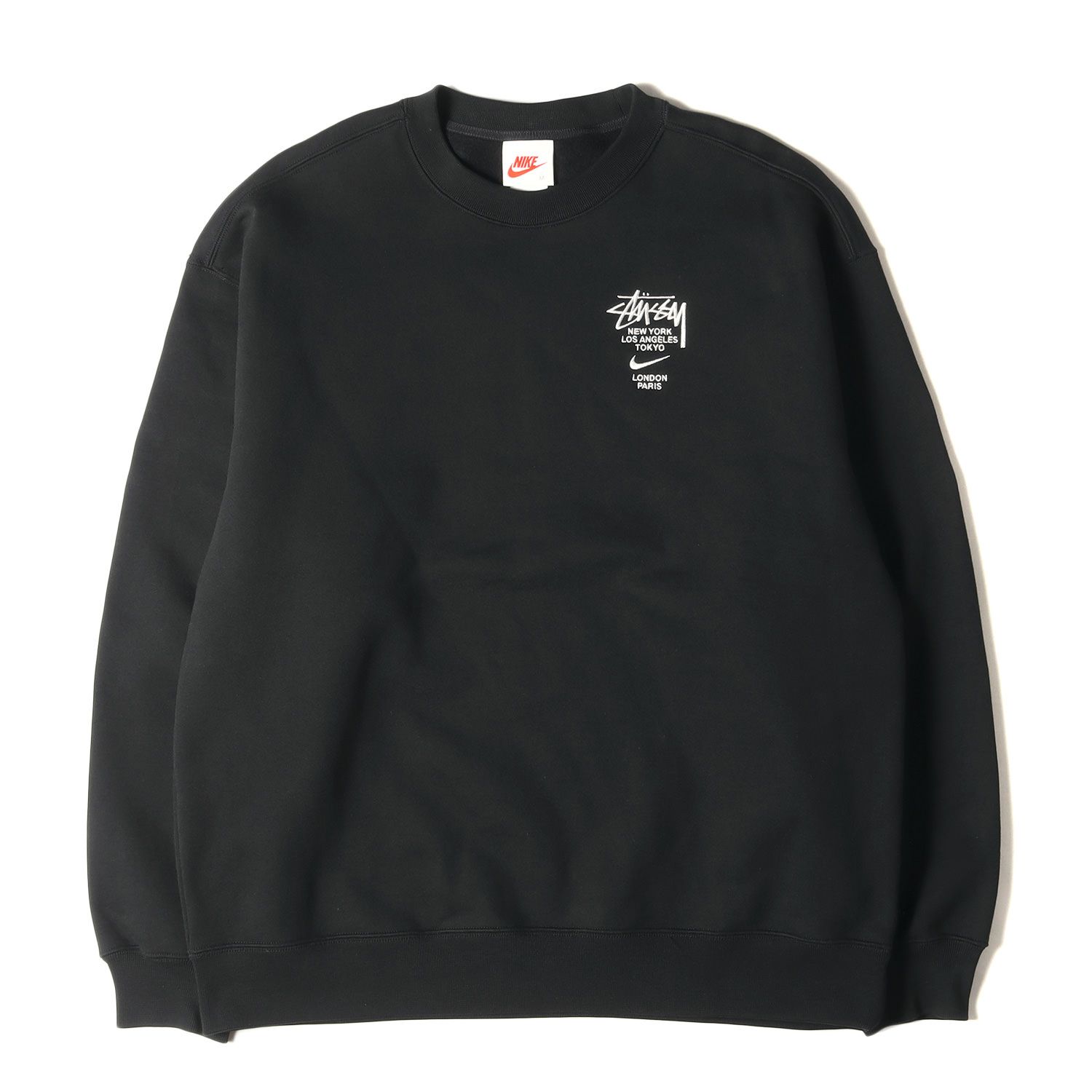 美品 STUSSY ステューシー スウェット サイズ:M 21SS NIKE ナイキ コラボロゴ オーバーサイズ スウェットシャツ ...