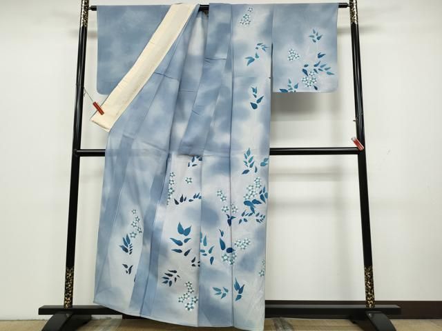 平和屋着物＊夏物 訪問着 絽 風景文 金彩 洗える着物 AAAW1953sx