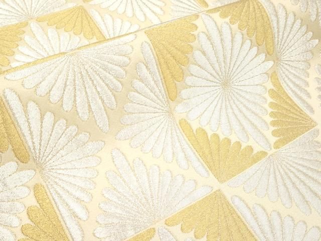 平和屋本店□最高級 人間国宝 北村武資 煌彩錦 六通柄袋帯 市松菊菱文