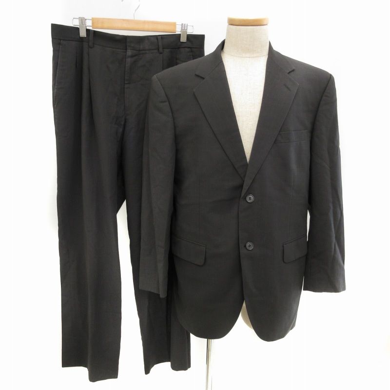 ダーバン DURBAN スーツ セットアップ ビジネス テーラードジャケット ブレザー パンツ スラックス ウール 背抜き 2B ノーベント 96AB5 L グレー /FT 0904IBO54 ...