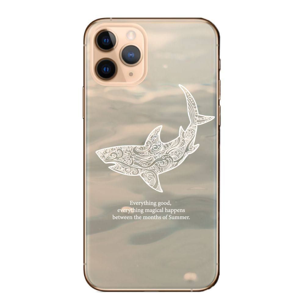 iPhone12 mini ケース カバー アイフォン12 ミニ スマホケース ハードケース 海 鮫 サメ シャーク 水族館 ハワイ 沖縄 水 プール シルエット おしゃれ かっこいい カラー ...