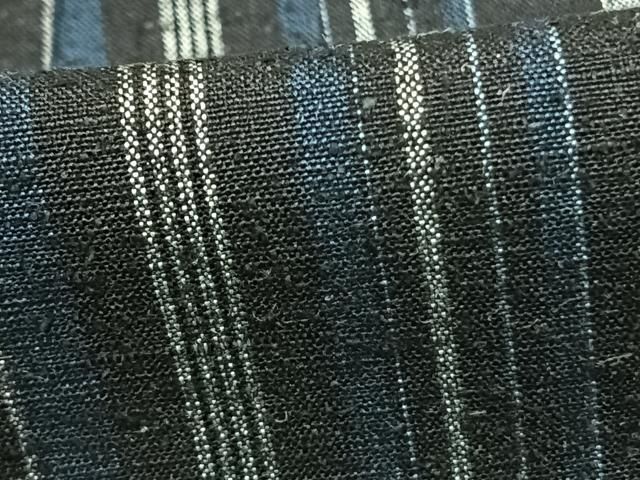 平和屋着物▽上質な紬 単衣 縞 正絹 逸品 AAAZ1516fy