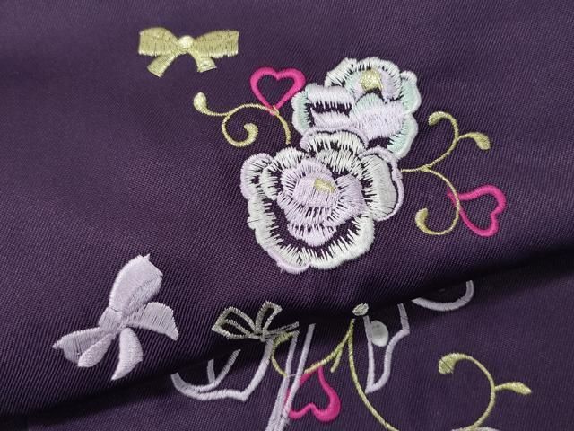 平和屋着物○女性 行灯袴 総刺繍 花唐草文 留紺色 卒業式