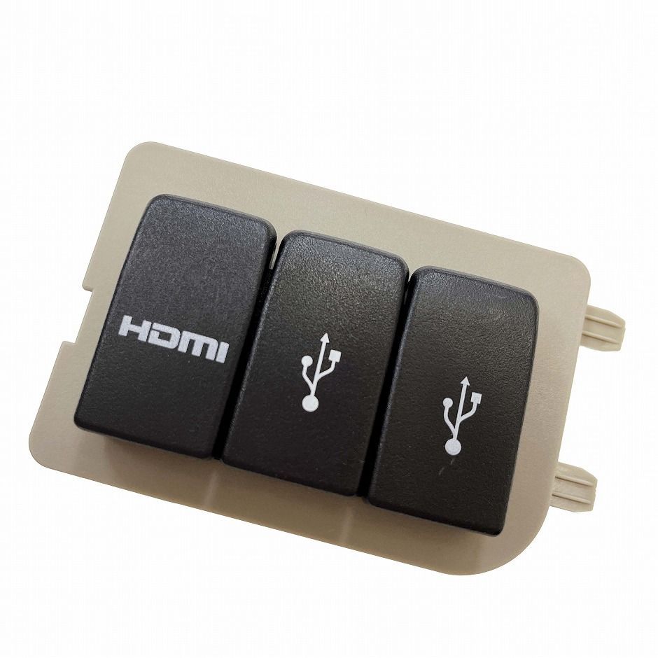 ホンダ N-BOX JF3 JF4用 USB HDMIソケット&パネル&ケーブル SET USB HDMI入力 ジャック追加 HDMIポート ミラーリングに HONDA NBOX パーツ ...