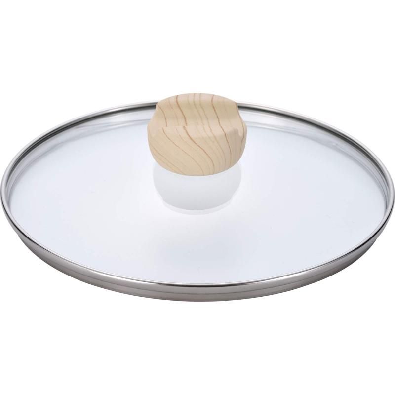 和平フレイズ ガラス蓋 20cm 木目調ツマミ 魅せるフライパン ME-7197 - メルカリ