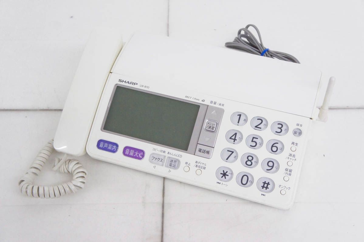 【中古】C SHARPシャープ デジタルファクシミリ fappy UX-810 電話機 FAXファックス 親機のみ - メルカリ