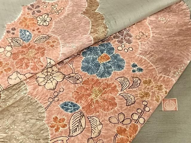 平和屋着物○石川県指定無形文化財 牛首紬 白山工房 手織り 訪問着