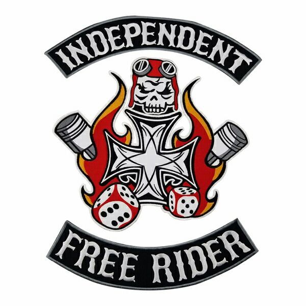 Free Rider 1%er MC モーターサイクルクラブパッチ アイロンパッチ チョッパー イージーライダース ヘルズエンジェルス ...