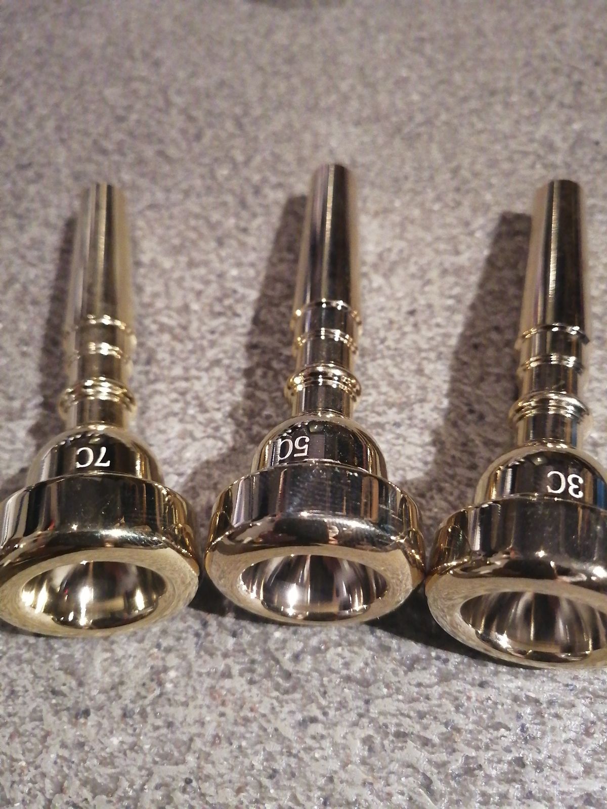 トランペット マウスピース 金メッキBb 3C / 5C / 7C - メルカリ