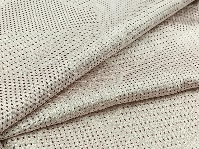 平和屋着物▽上質な小紋 単衣 麻の葉間道 正絹 逸品 AAAW1554fy