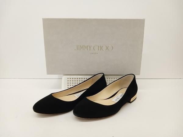JIMMY CHOO ジミーチュー JESSIE FLAT SUE 184パンプス フラットシューズ スウェード 箱あり 34(約21.5cm ...