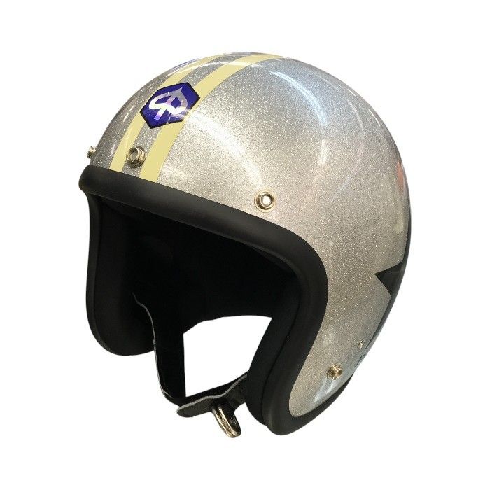 BUCO ブコ ジェットヘルメット スター 星柄 バイク 二輪用 ラメ SG/PSC シルバーフレーク 中古 T1 - メルカリ