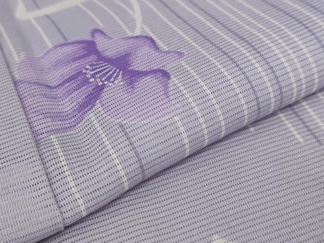 平和屋着物＊夏物 小紋 絽 草花文 洗える着物 AAAY7668jd