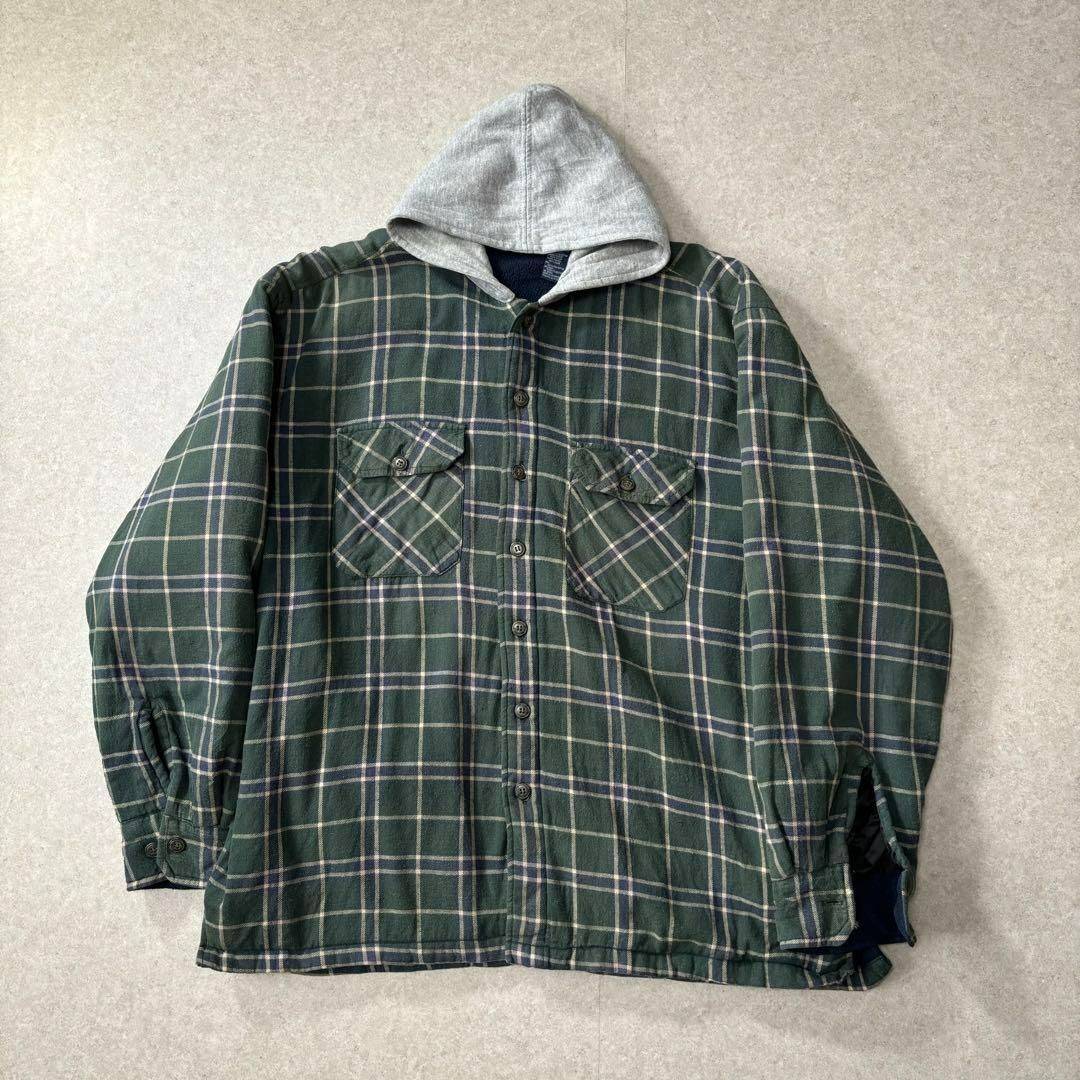 “90s MARINO BAY” shirt jacket hoodie - メルカリ