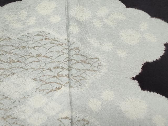 平和屋着物▽訪問着 単衣 雪芝文 金彩 正絹 逸品 AABA9142jh