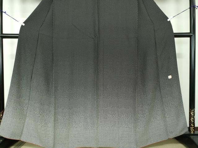 平和屋着物○極上 銀座もとじ 訪問着 紀裳苑 黒白水玉 黒地 反端・た