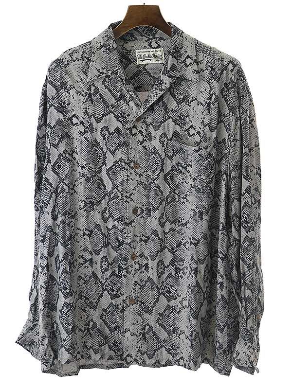 WACKO MARIA ワコマリア 21AW PYTHON HAWAIIAN SHIRT L/S パイソンハワイアン長袖シャツ グレー XL - メルカリ