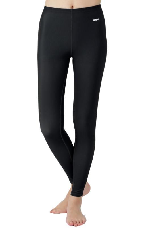 ICEPARDAL(アイスパーダル) 全13色 ラッシュガード レギンス タイツ レディース IR-9600 BLK. WLサイズ UVカット UPF50 + 水着 スイムレギンス ブラック ...