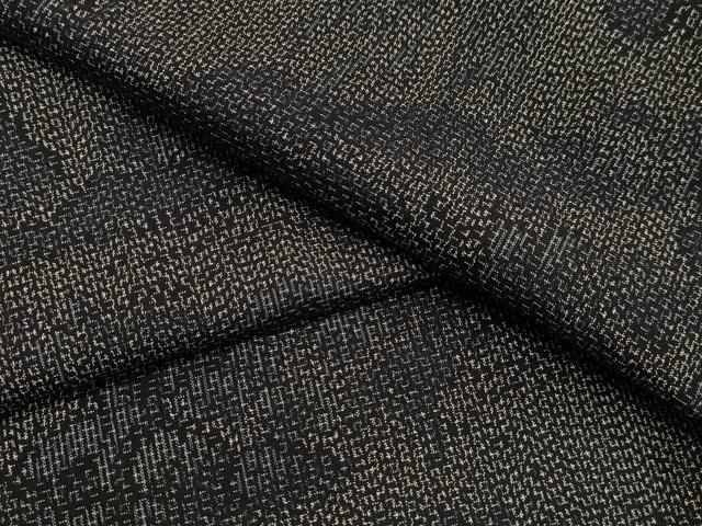 平和屋着物▽上質な紬 単衣 風景文 正絹 逸品 CAAT9519dy