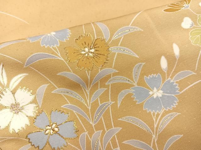 平和屋着物○創業460年・千總 訪問着 駒刺繍 草花文 金彩 高島屋扱い