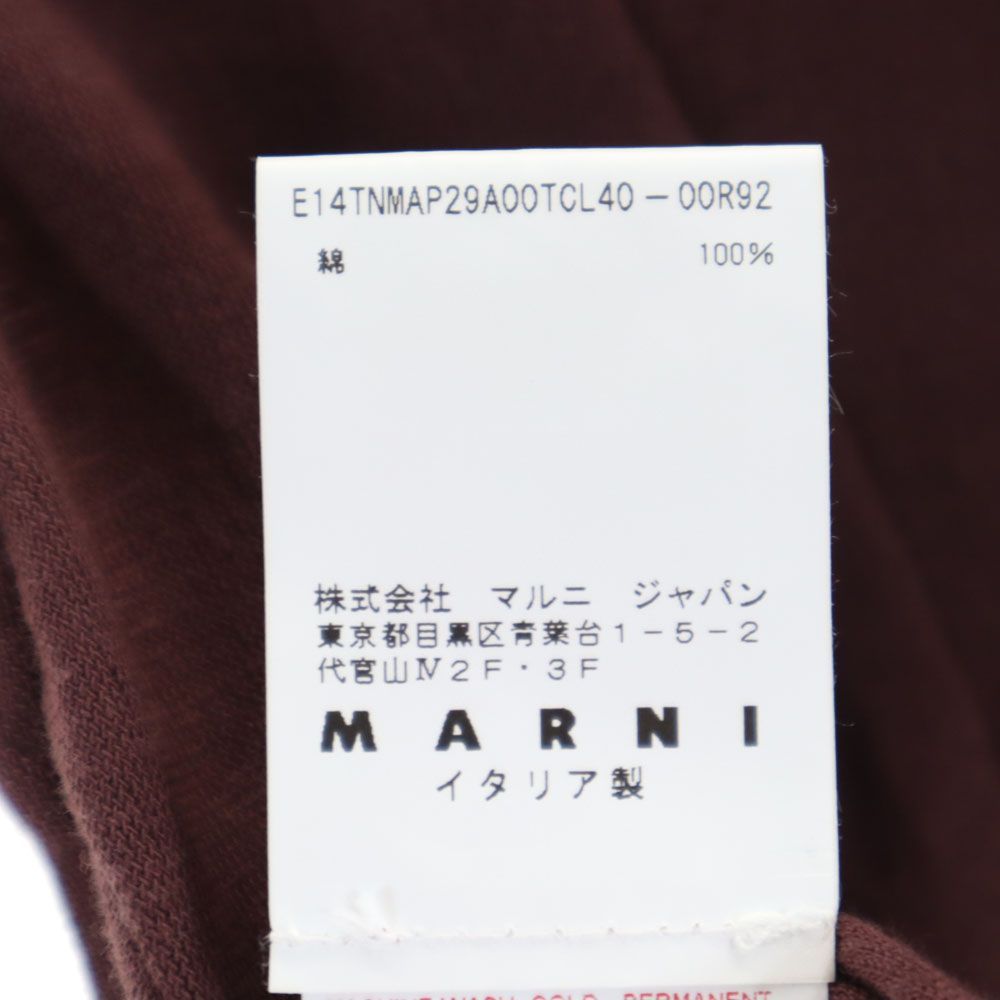マルニ イタリア製 ノースリーブ ミニワンピース 38 ブラウン MARNI