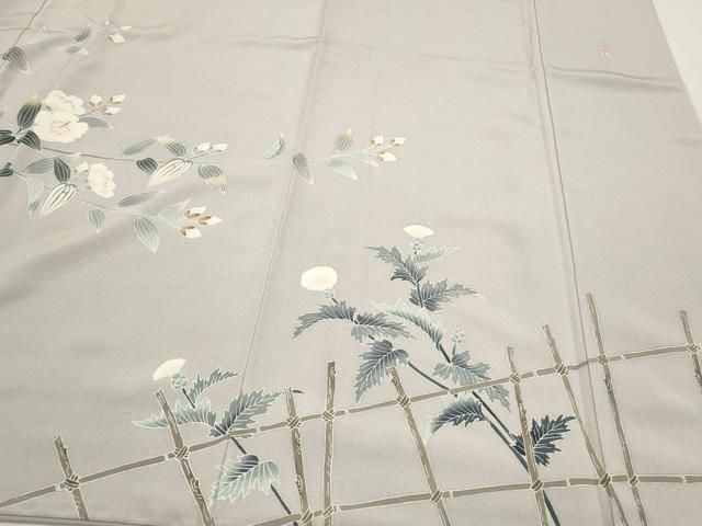 平和屋着物○十日町友禅作家 一梗 訪問着 枝花文 暈し