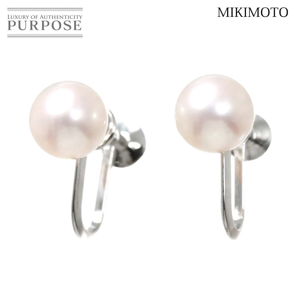 ミキモト MIKIMOTO アコヤ真珠 7.7mm イヤリング K14 WG 585 ホワイトゴールド パール Akoya Pearl Earrings 90248233 - メルカリ