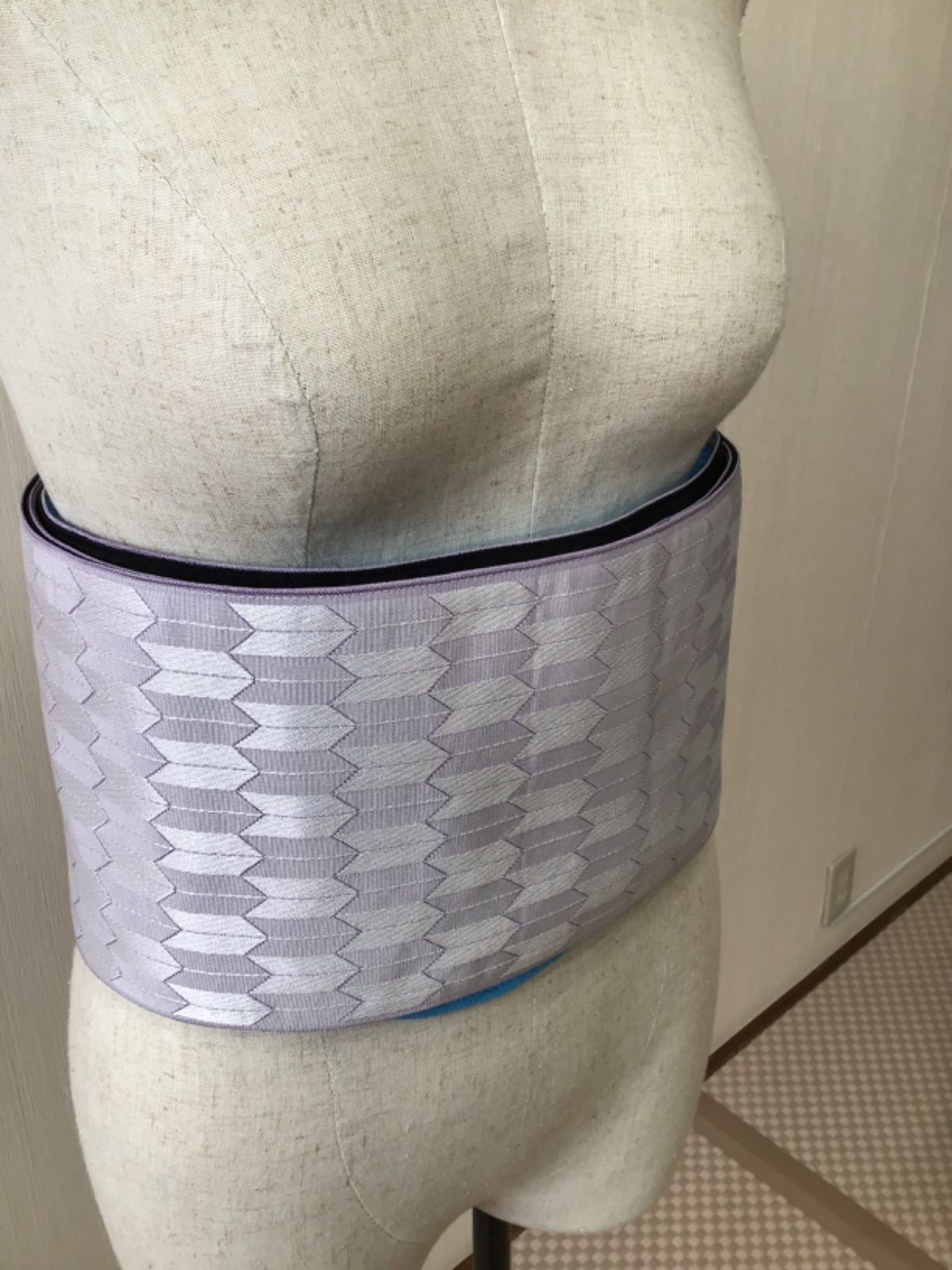 半幅帯 矢羽根柄 ポリエステル 着物 浴衣 リバーシブル b-156 - メルカリ